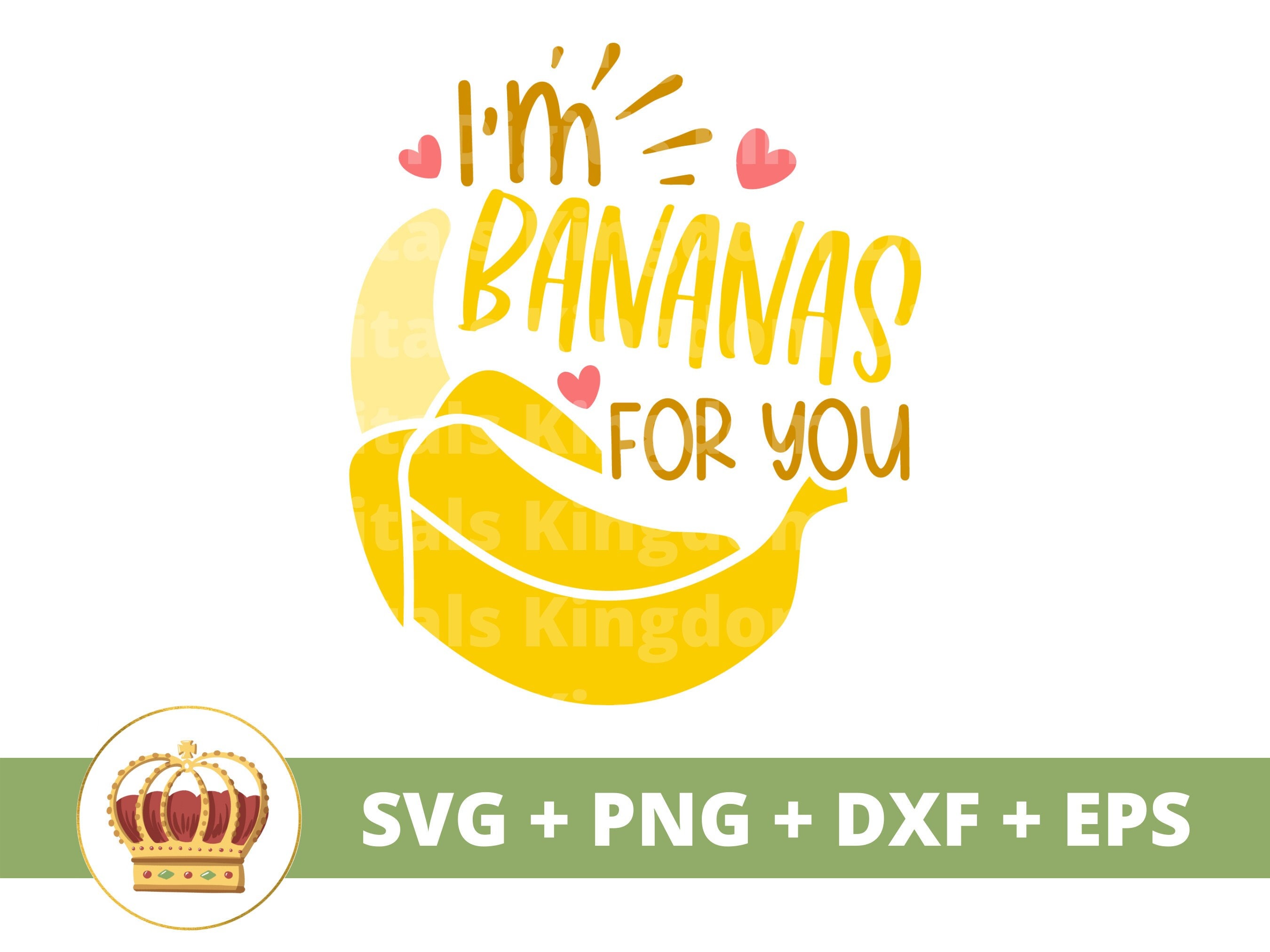 I'm Bananas for You SVG Cute Funny Valentine Valentines - Etsy
