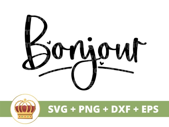 Bonjour SVG Paris Makeup Bag Svg France Europe French - Etsy