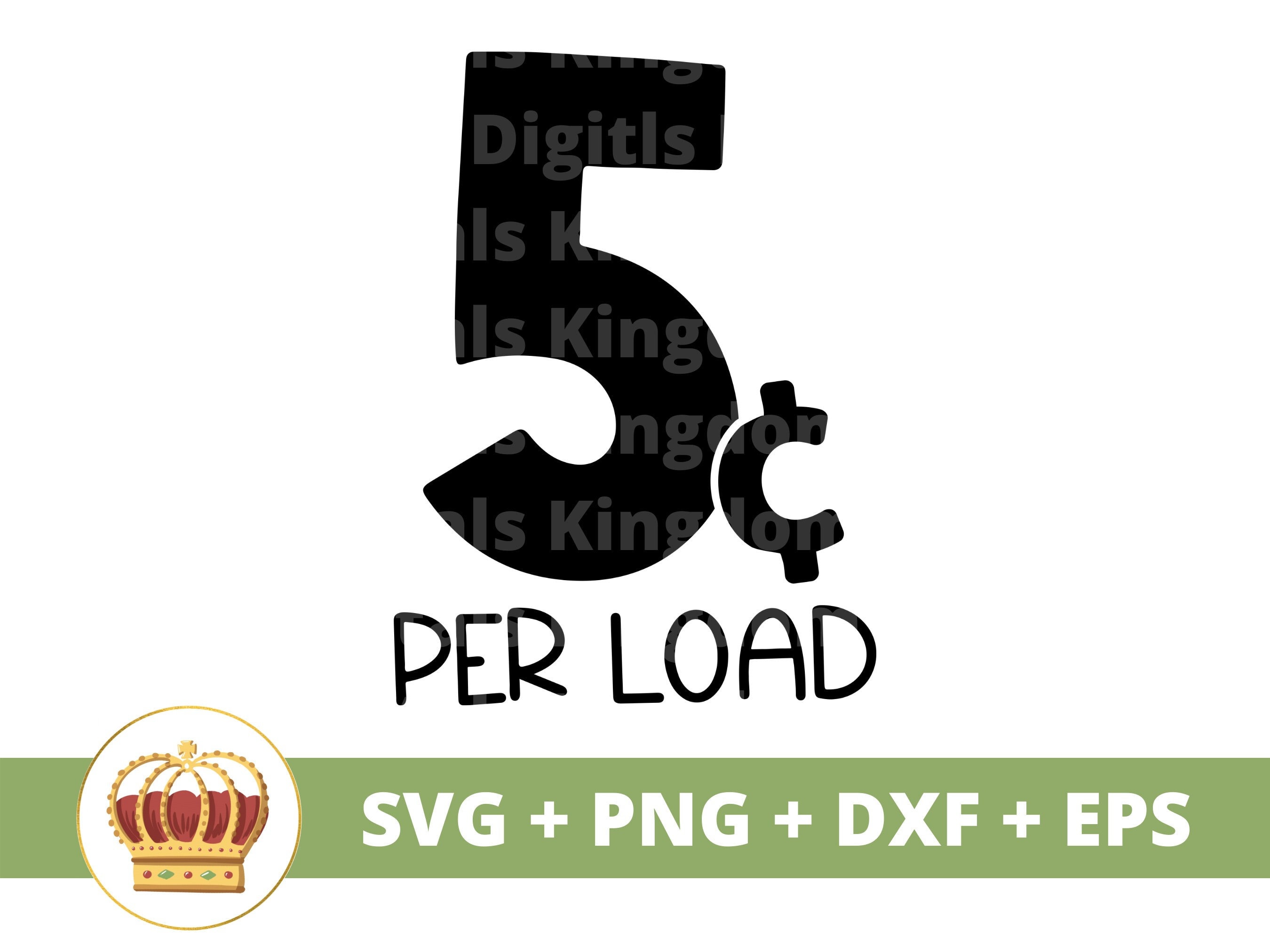 5 Cents per Load SVG Laundry SVG Laundry Room Sign Home - Etsy