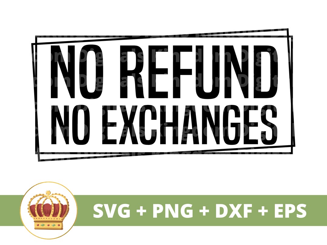 No Refund No Exchanges SVG | Anniversary Wedding Bride Groom Wife ...