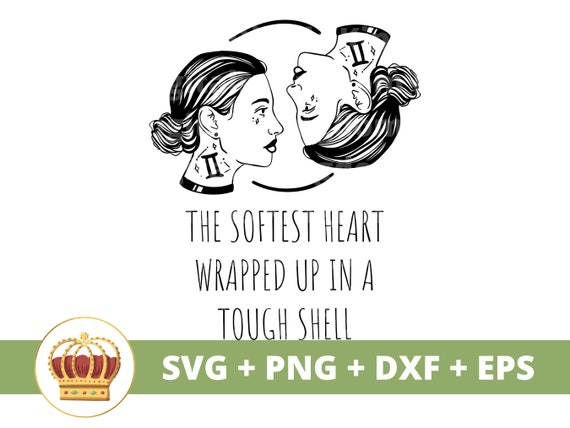 The Softest Heart SVG Gemini Zodiac Sign Astrology Horoscope - Etsy