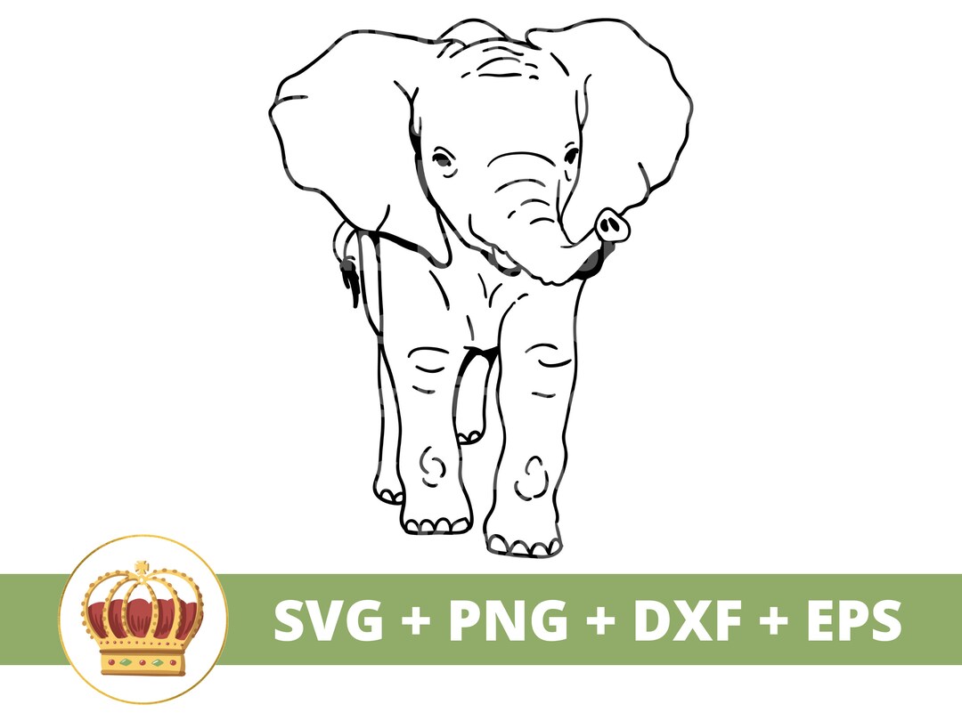 Baby Elephant SVG PNG | Cute Mom African Safari Head Vector Boho ...