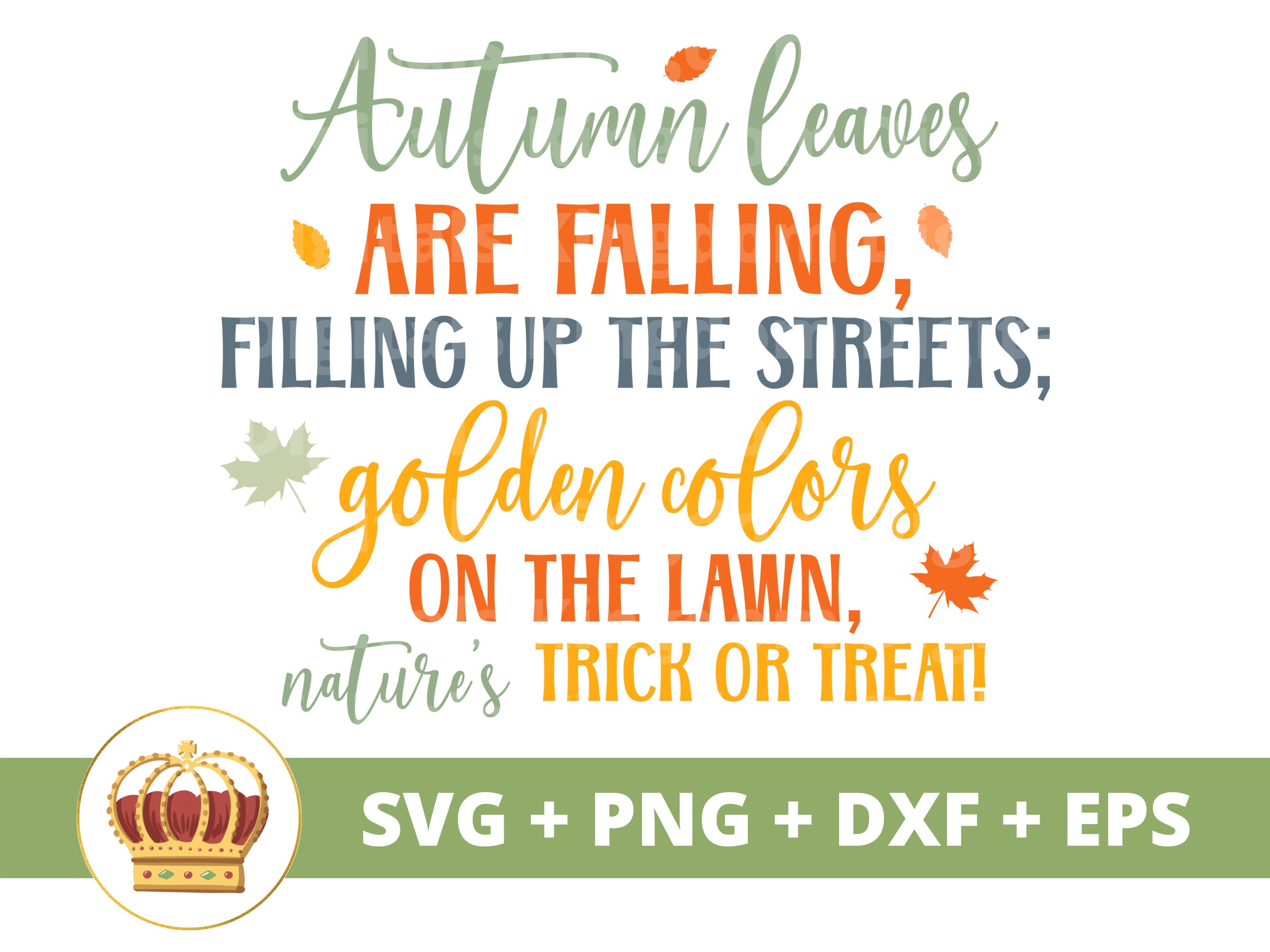 Autumn Leaves Are Falling SVG Fall SVG Harvest Funny Autumn - Etsy