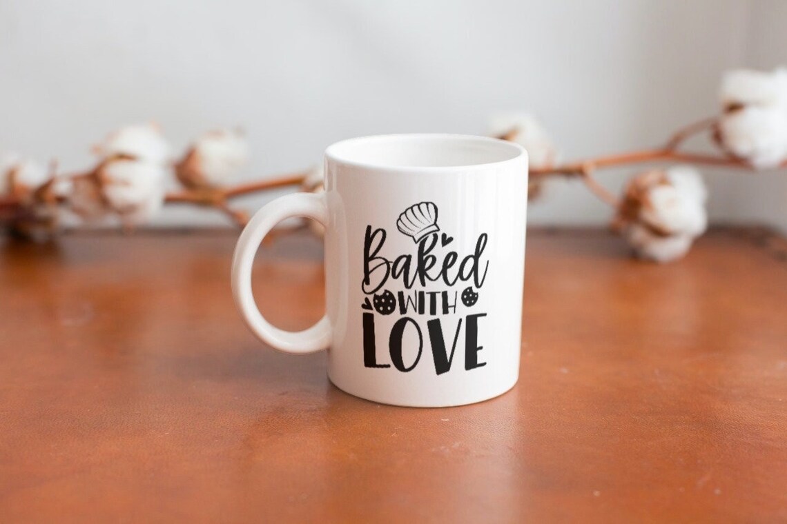 Baked With Love SVG | Oven Mitt Svg, Kitchen Towel, Christmas Baking ...