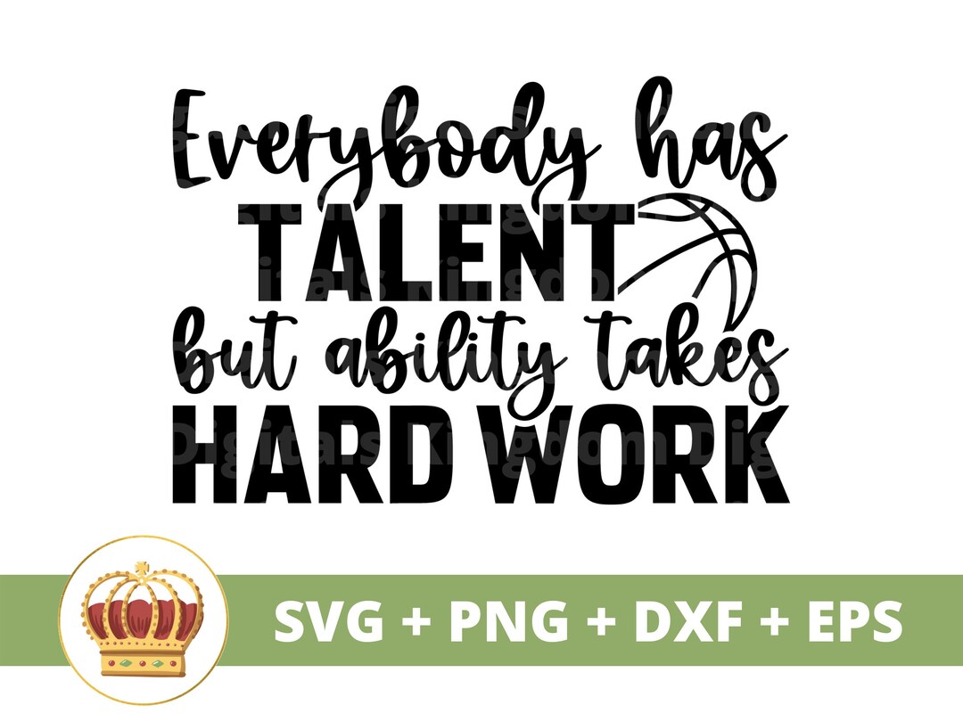 Ability Takes Hard Work SVG | Michael J Quote PNG, Basketball Mom ...