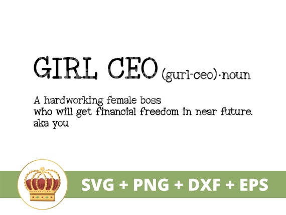Girl CEO Definition Hardworking Female SVG Girl Boss Babe - Etsy