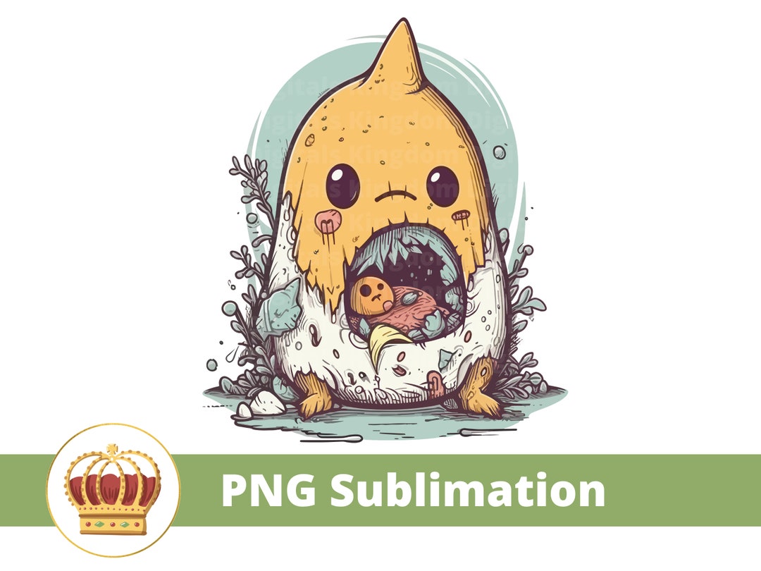 Egg Monster PNG | Vector Monster Sublimation, Anime Creature Character ...