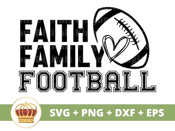 Faith Family Football SVG Football Svg Christian God Sister - Etsy