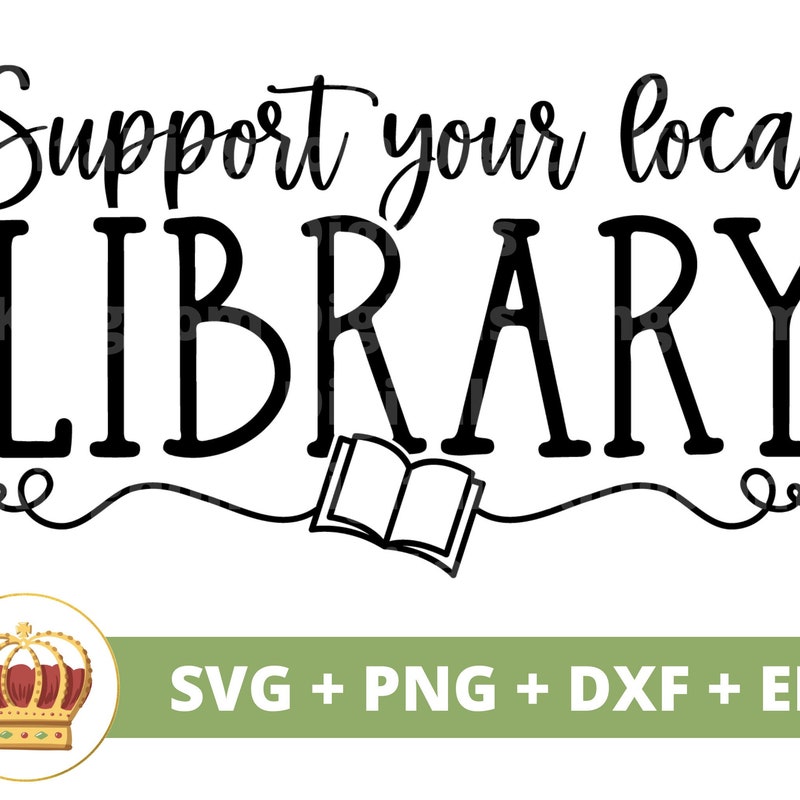 Library Svg - Etsy