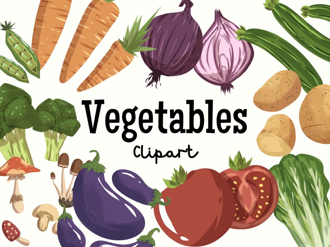 Vegetables Clipart Set PNG | Healthy Food Veggie Garden Kitchen Cooking ...