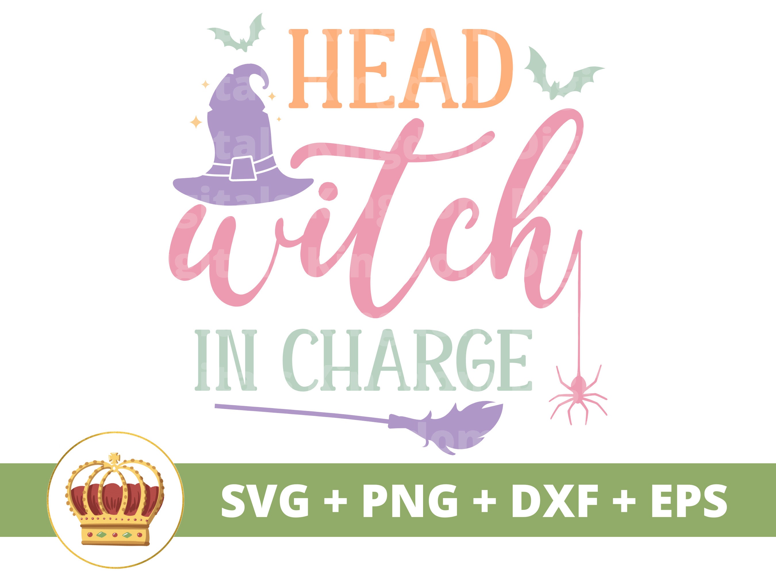 Head Witch in Charge SVG Halloween Svg Fall Spooky Cute - Etsy