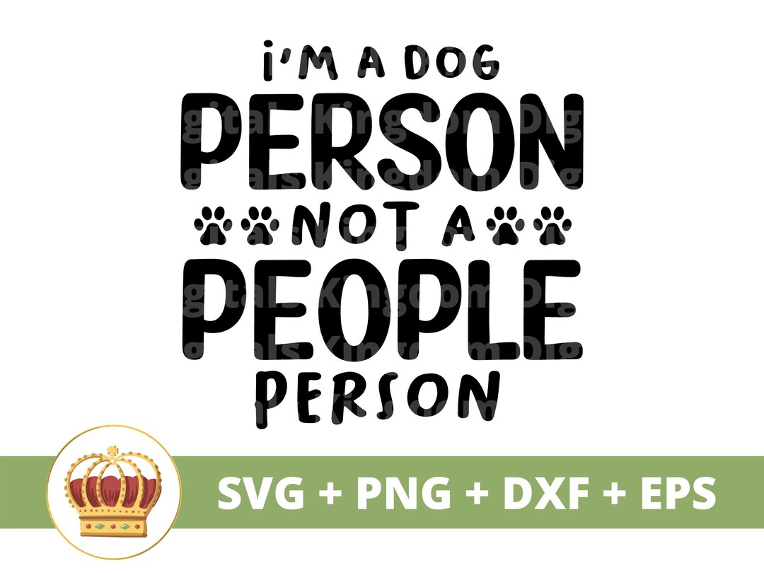 I'm a Dog Person Not a People Person SVG PNG | Funny Bandana Puppy Pet ...