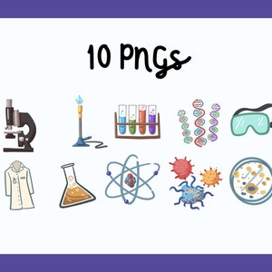 Science Clipart Set PNG | Lab Scientist Chemistry School Teacher ...