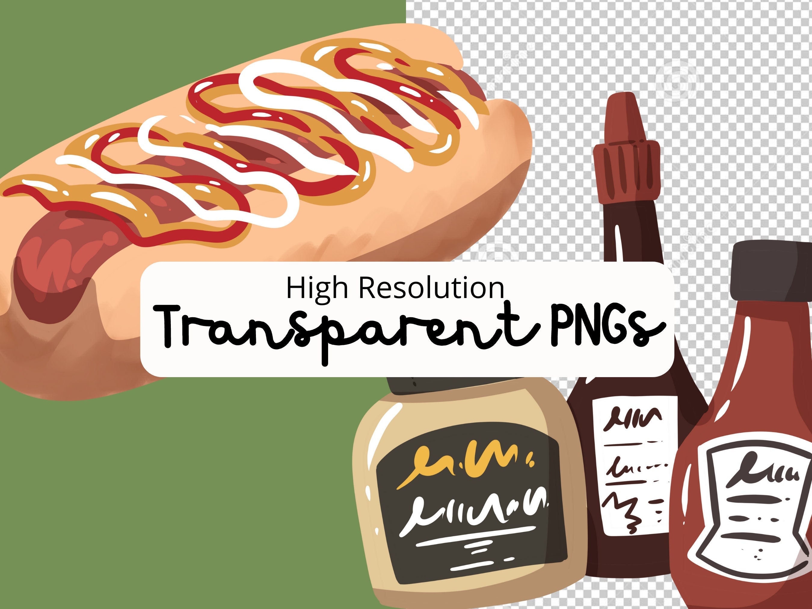 Grilling Clipart Set PNG | BBQ Party Barbecue Meat Picnic Hot Dogs ...