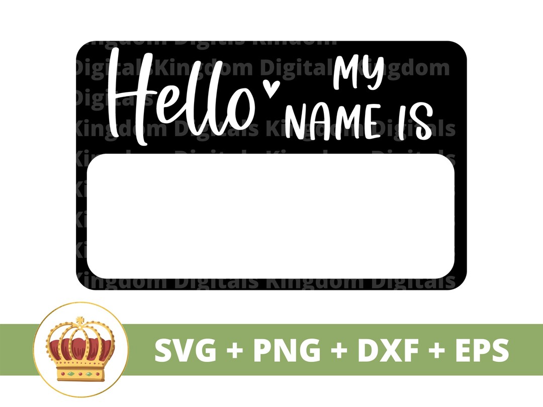 Hello My Name is SVG | Cute Name Tag Svg, Personalized PNG Cute Cricut ...