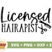 Licensed Hairapist SVG | Hair Stylist SVG, Scissors, Salon Sign ...