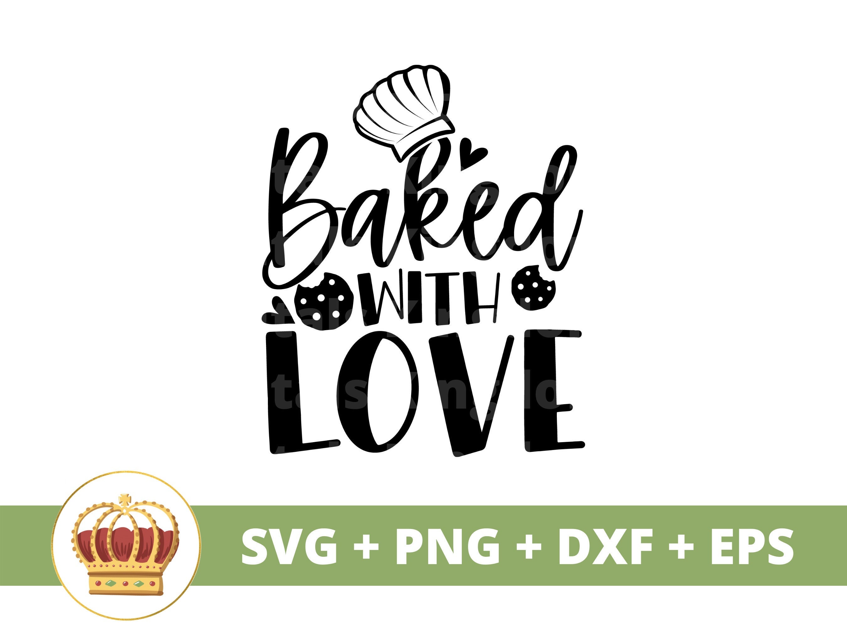 Baked With Love SVG Oven Mitt Svg Kitchen Towel Christmas - Etsy