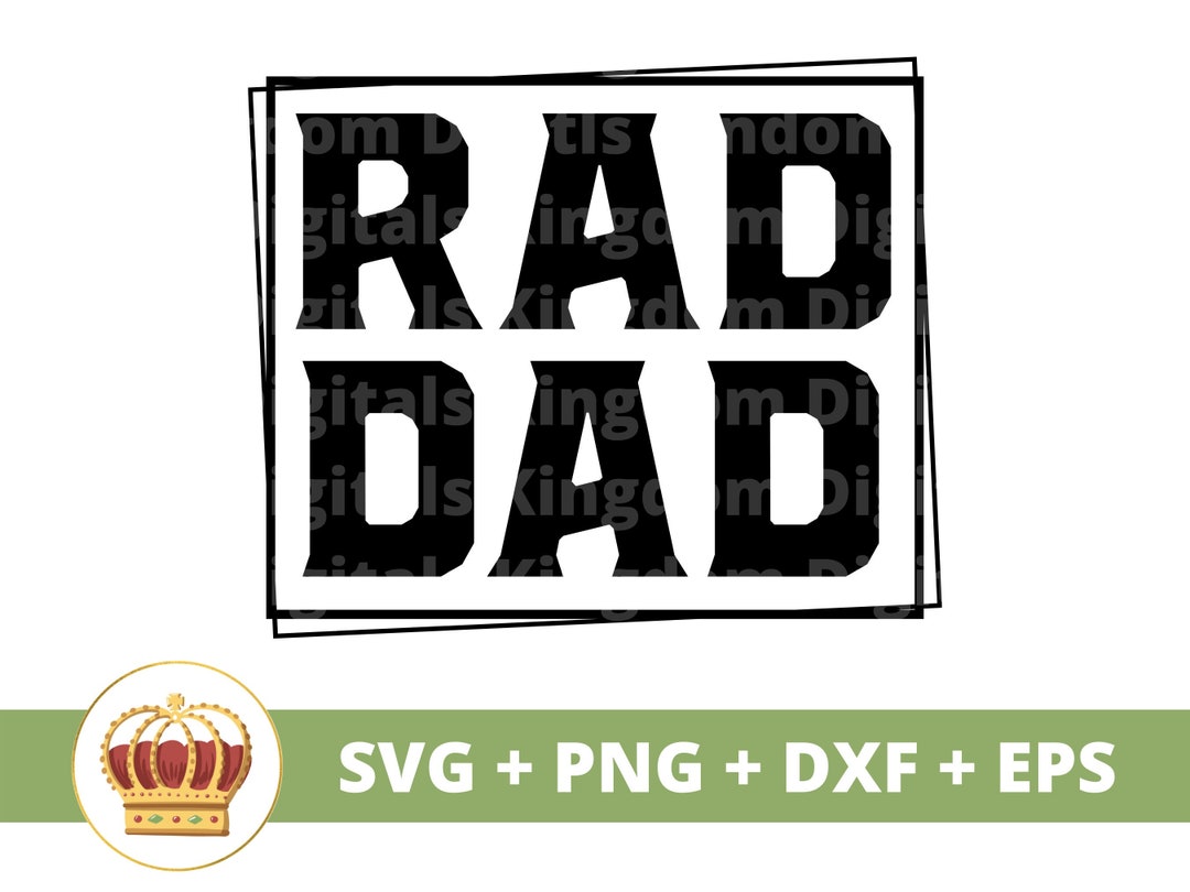 Rad Dad SVG Happy Fathers Day Funny Papa Best Grandpa Step - Etsy