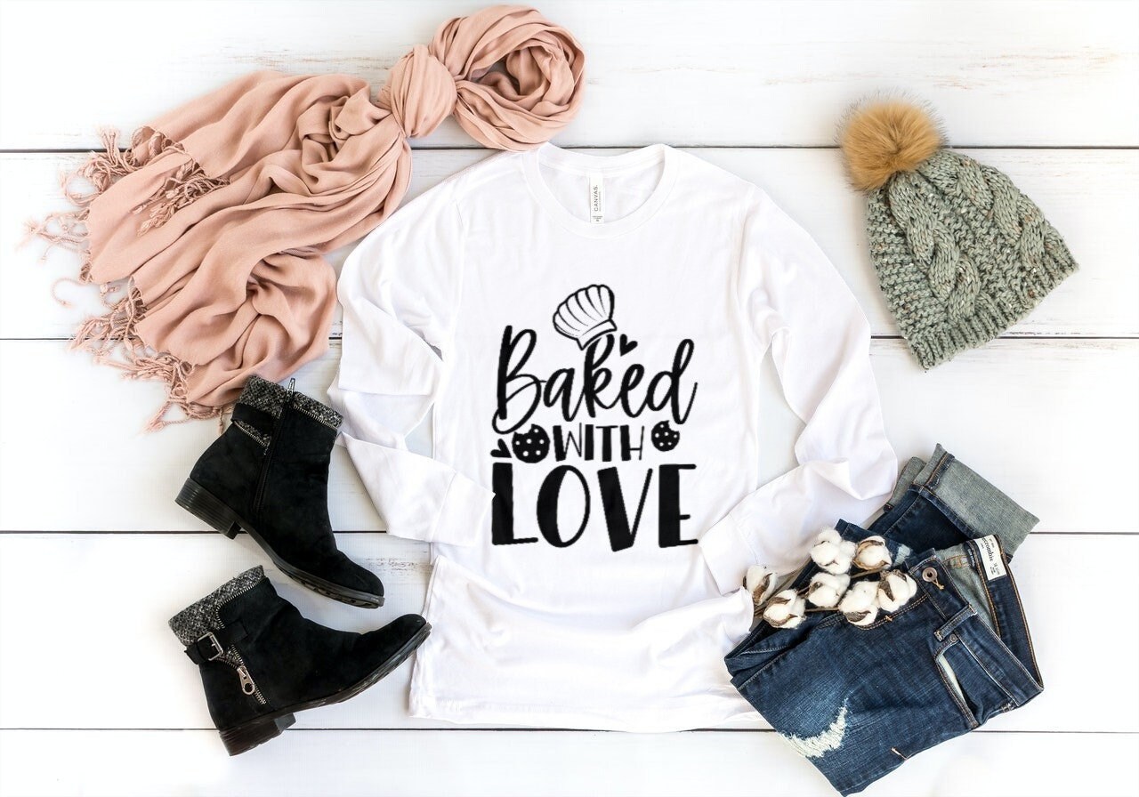 Baked With Love SVG | Oven Mitt Svg, Kitchen Towel, Christmas Baking ...