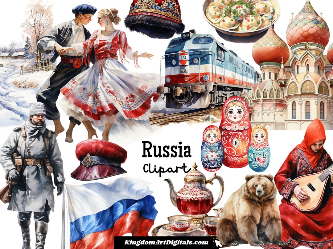 Russia Clipart Set PNG | Historical Travel Europe Cultural Landmarks ...