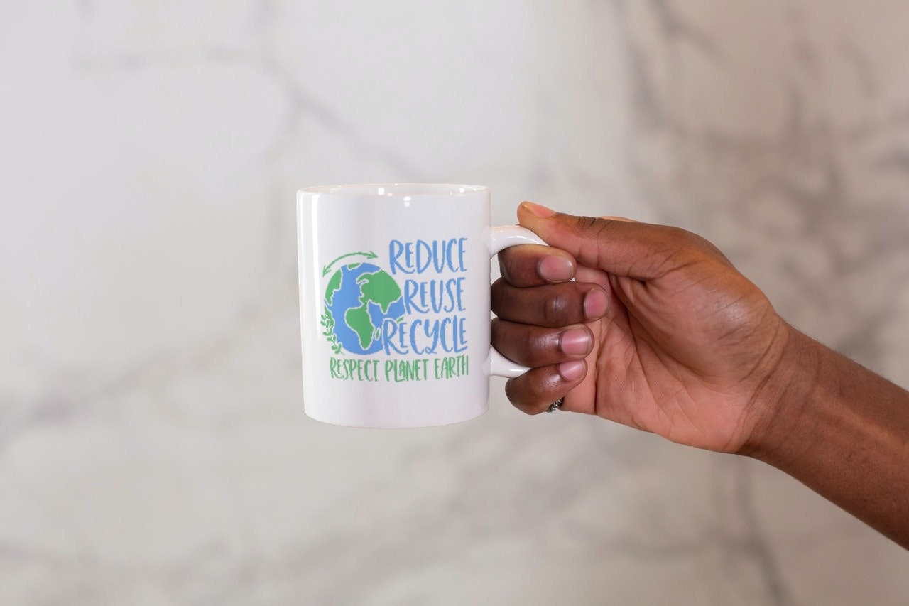 Reduce Reuse Recycle Respect Planet Earth SVG | Earth Day, PNG Vegan ...
