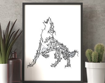 String Art Wolf - Etsy
