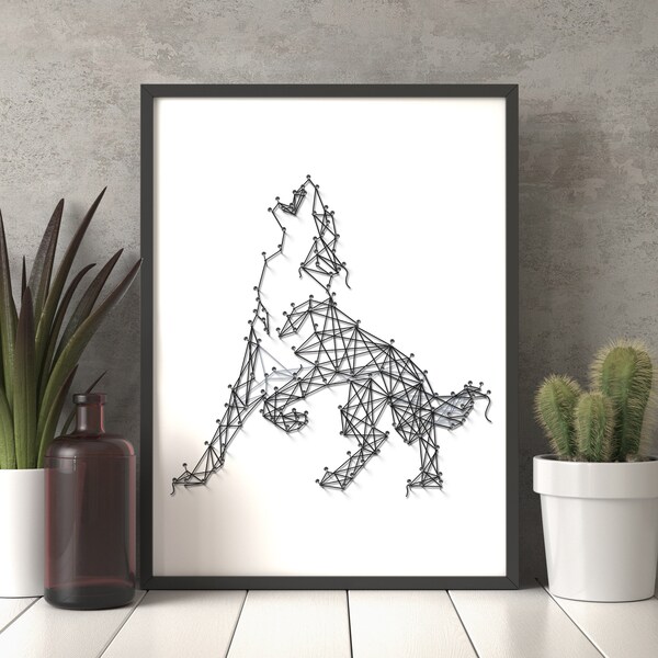 String Art Wolf - Etsy
