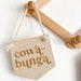 Cowabunga Mini Pennant Wooden Room Sign, Nursery Décor, Surfer Room ...