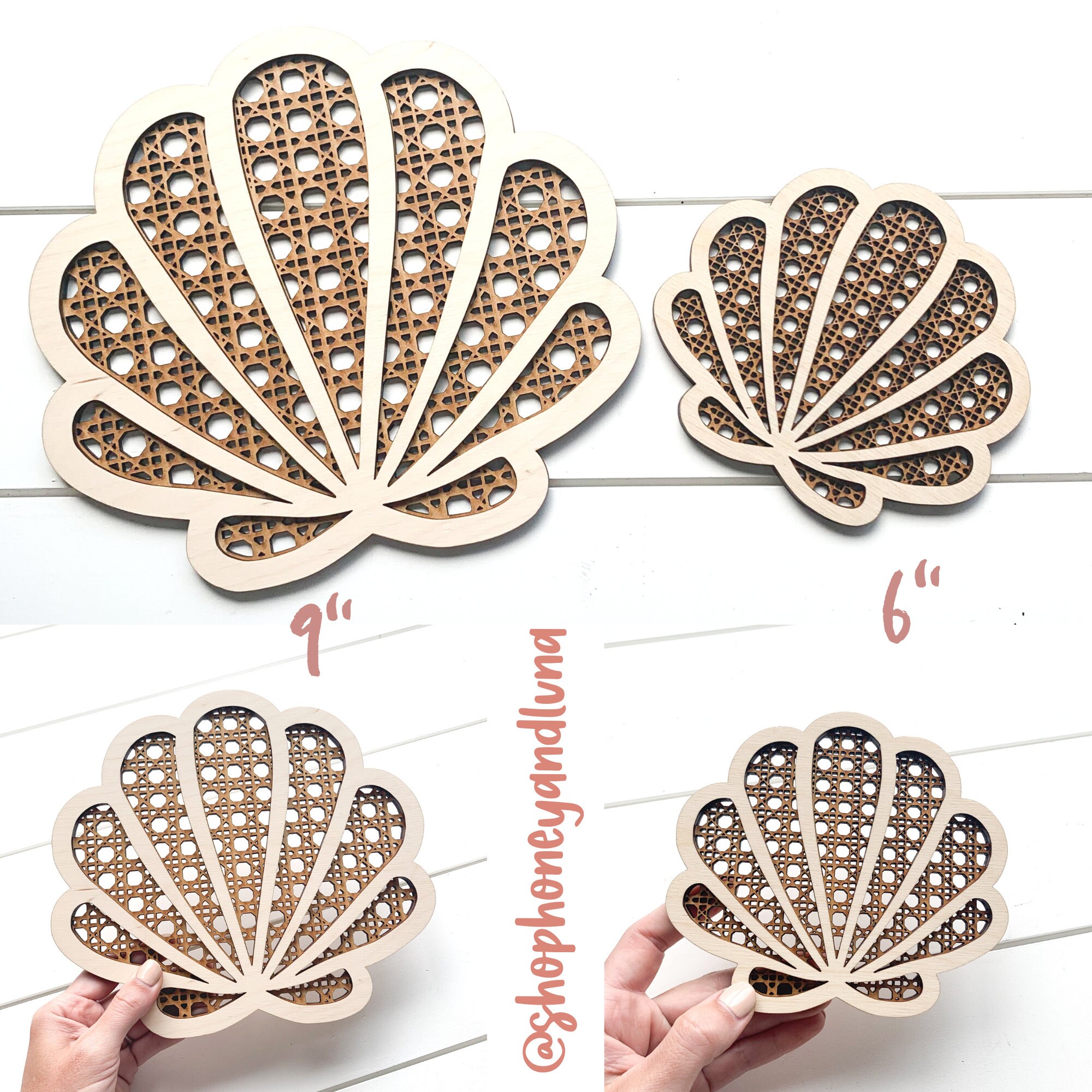 Faux Rattan Seashell Rattan Style Shell Faux Rattan - Etsy