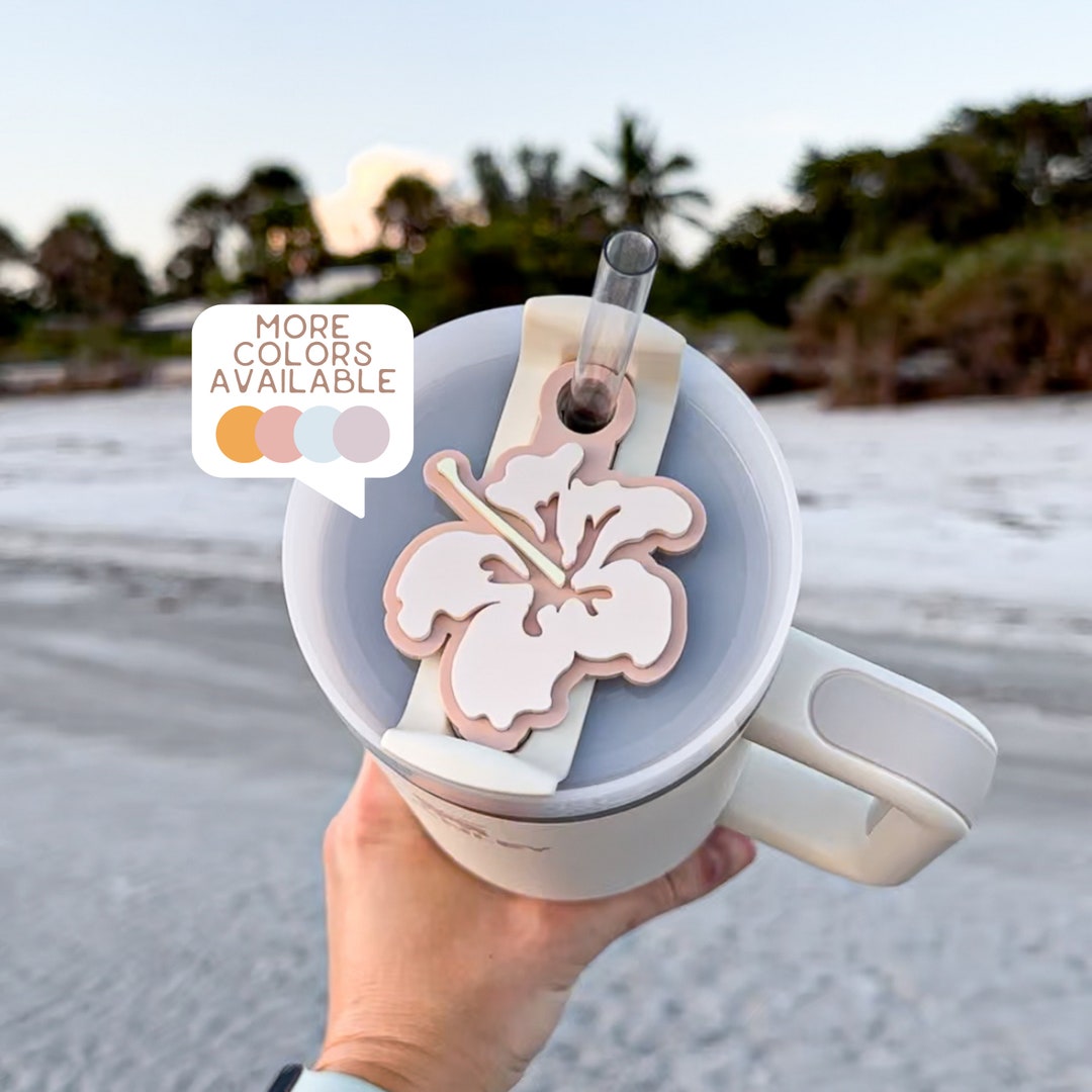 Hibiscus Flower Stanley Tag, Stanley Cup Accessory, Hibiscus Gifts ...