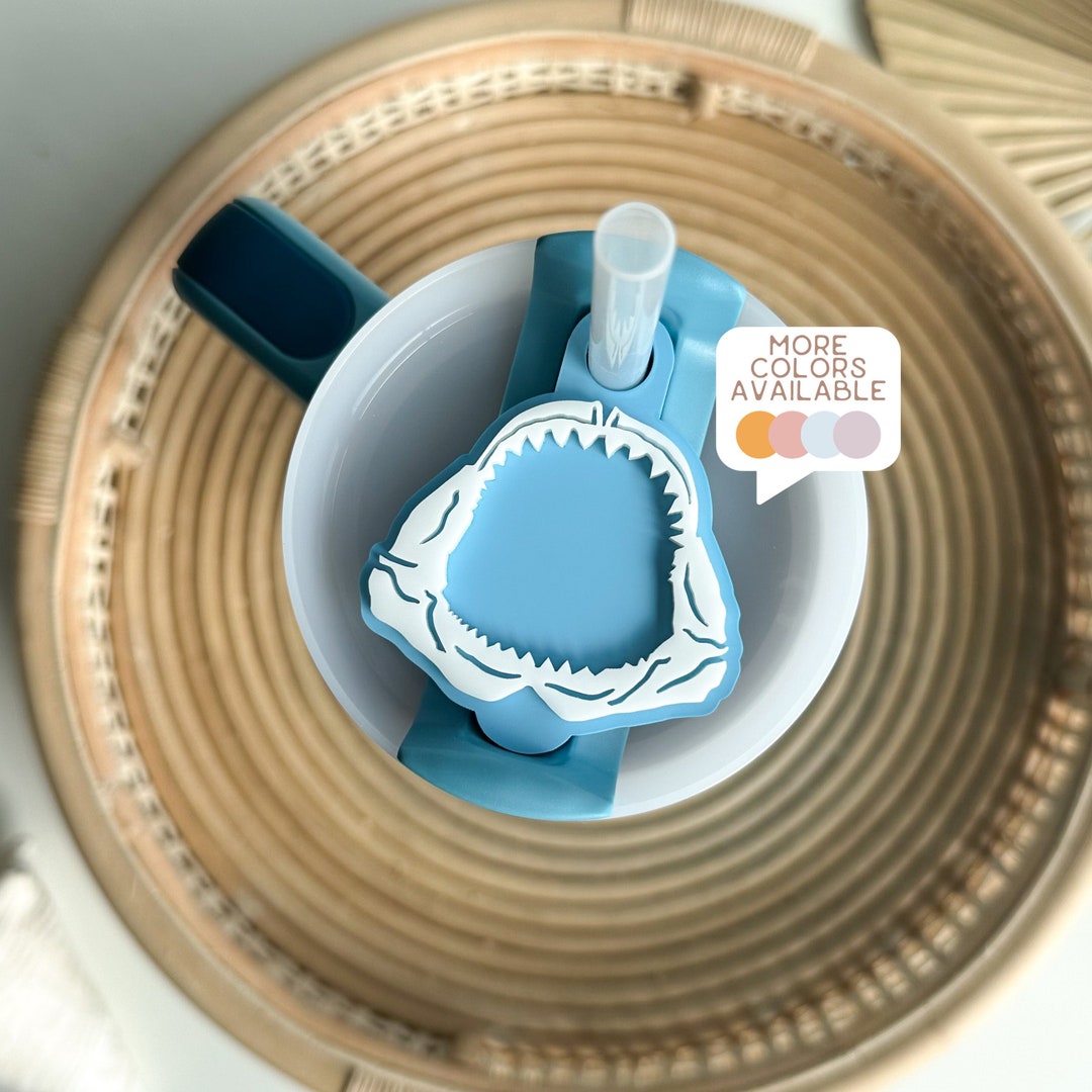Great White Jaws Stanley Cup Topper, Shark Straw Topper, Shark Gifts ...