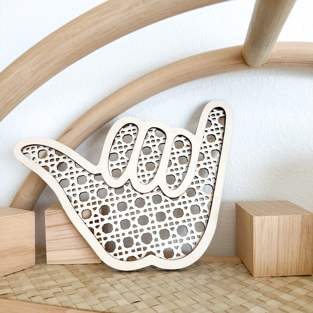Faux Rattan Shaka Hand Rattan Style Shaka Hand Faux Rattan - Etsy