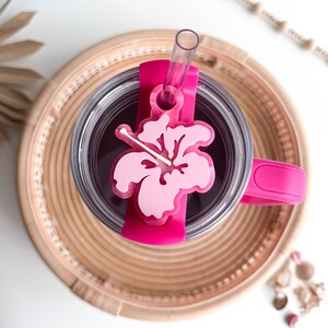 Hibiscus Flower Stanley Tag, Stanley Cup Accessory, Hibiscus Gifts ...