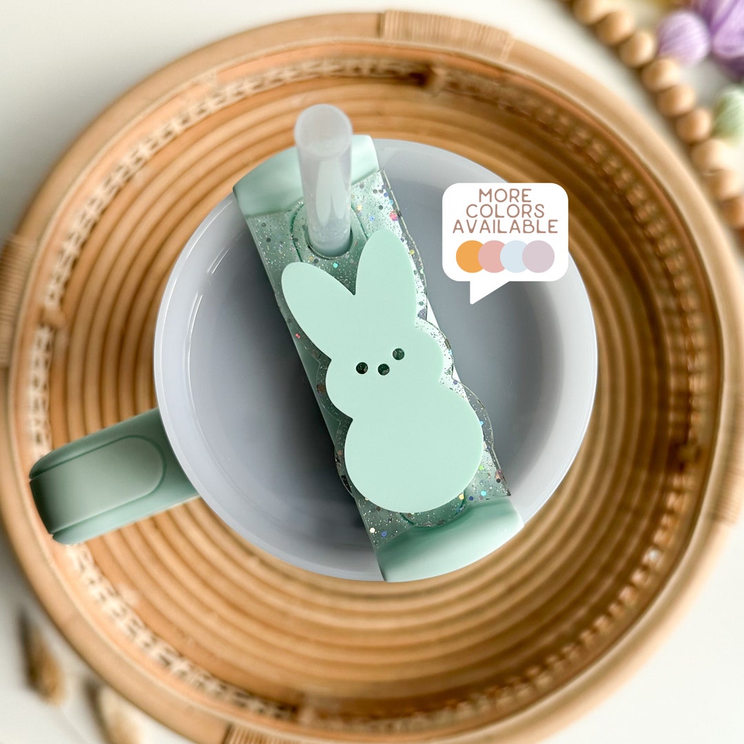 Peep Bunny Stanley Topper, Stanley Easter Tag, Bow Tumbler Tag, Bunny ...