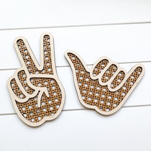 Faux Rattan Shaka Hand Rattan Style Shaka Hand Faux Rattan - Etsy