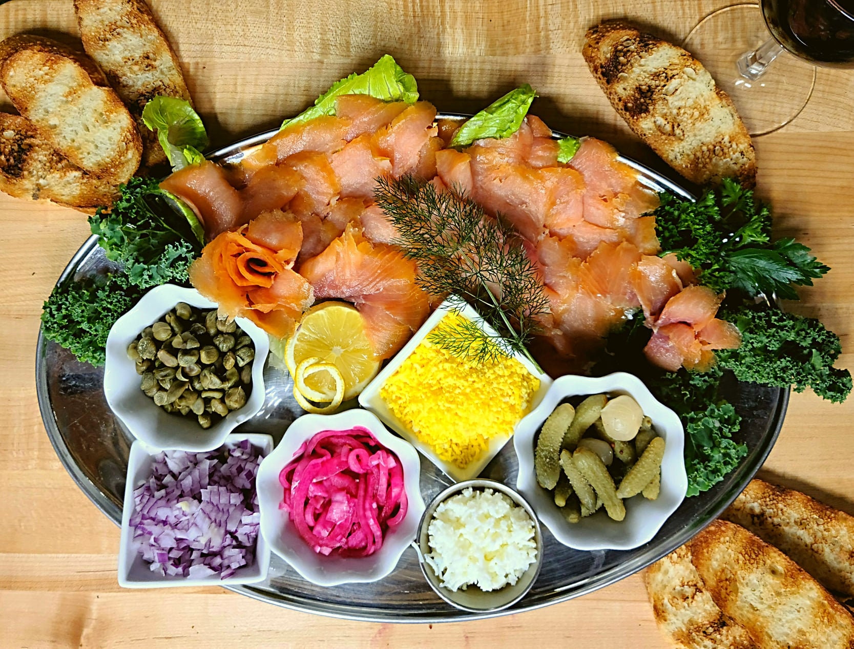 Smoked Salmon Platter Presentation