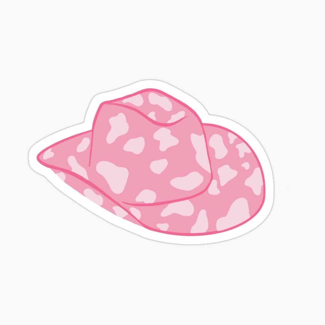 Pink Cowboy Hat Sticker - Etsy
