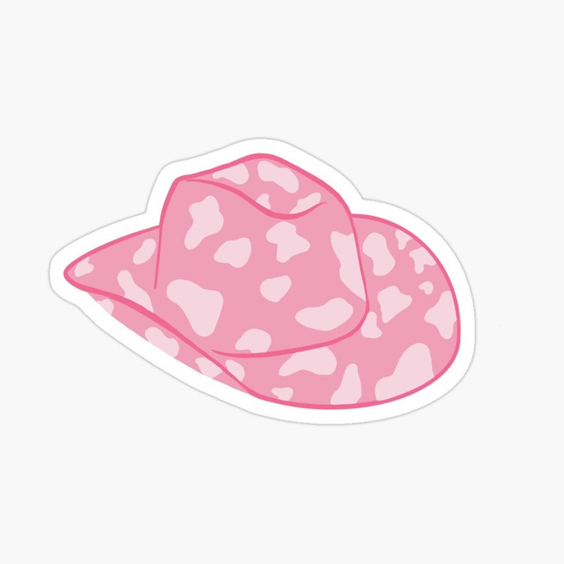 Pink Cowboy Hat Sticker - Etsy