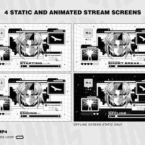 Anime Animated Stream Package / Anime Freedom / Twitch Overlay Lofi ...