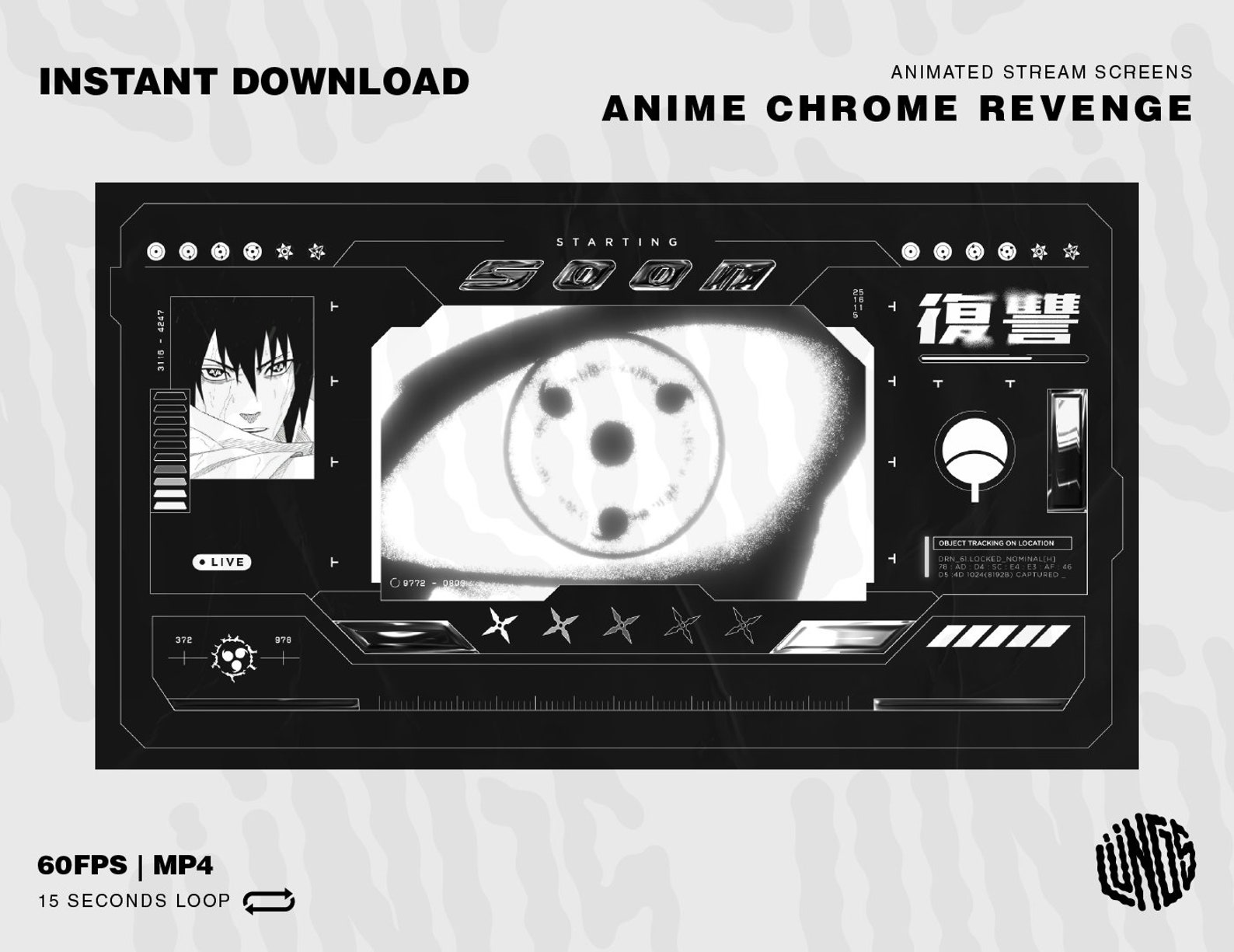 Gothic Animated Stream Screens / Gothic Chrome / Twitch Overlay Lofi ...