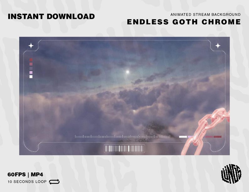 Gothic Animated Background / Endless Goth Chrome Gold Pink / Twitch ...