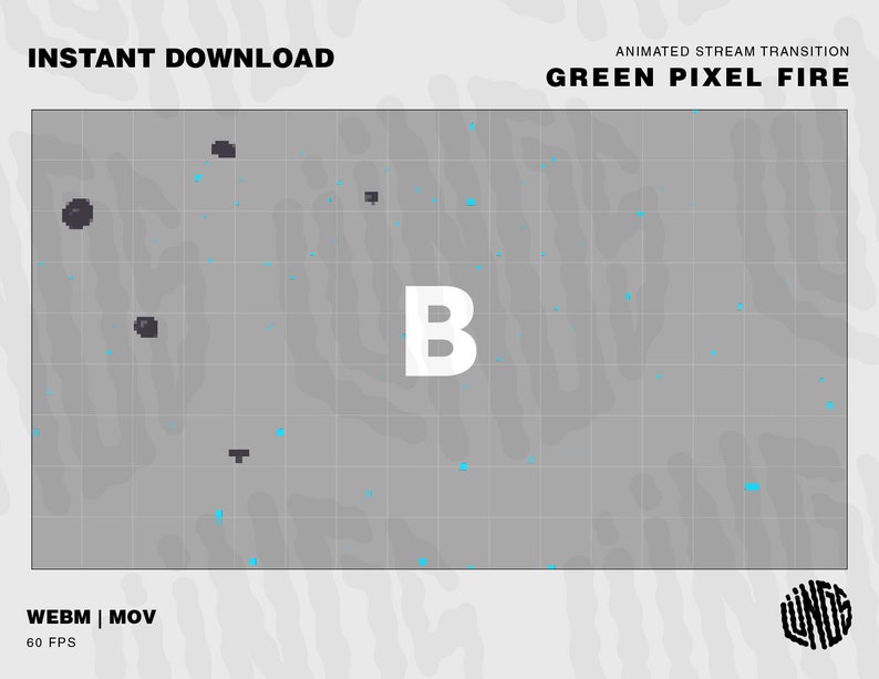 Pixel Blue Fire Stream Transition / 8bit Transition / Twitch Transition ...