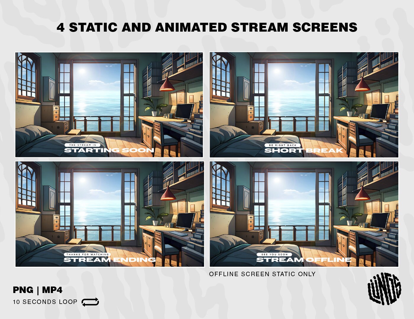 Cozy Summer Animated Stream Screens Package / Lost in SUMMER / Twitch ...