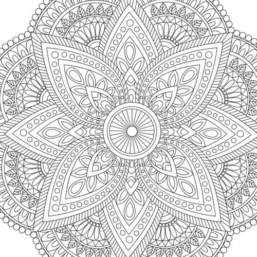 15 Page Printable Mandala Coloring Book Flower Mandala - Etsy