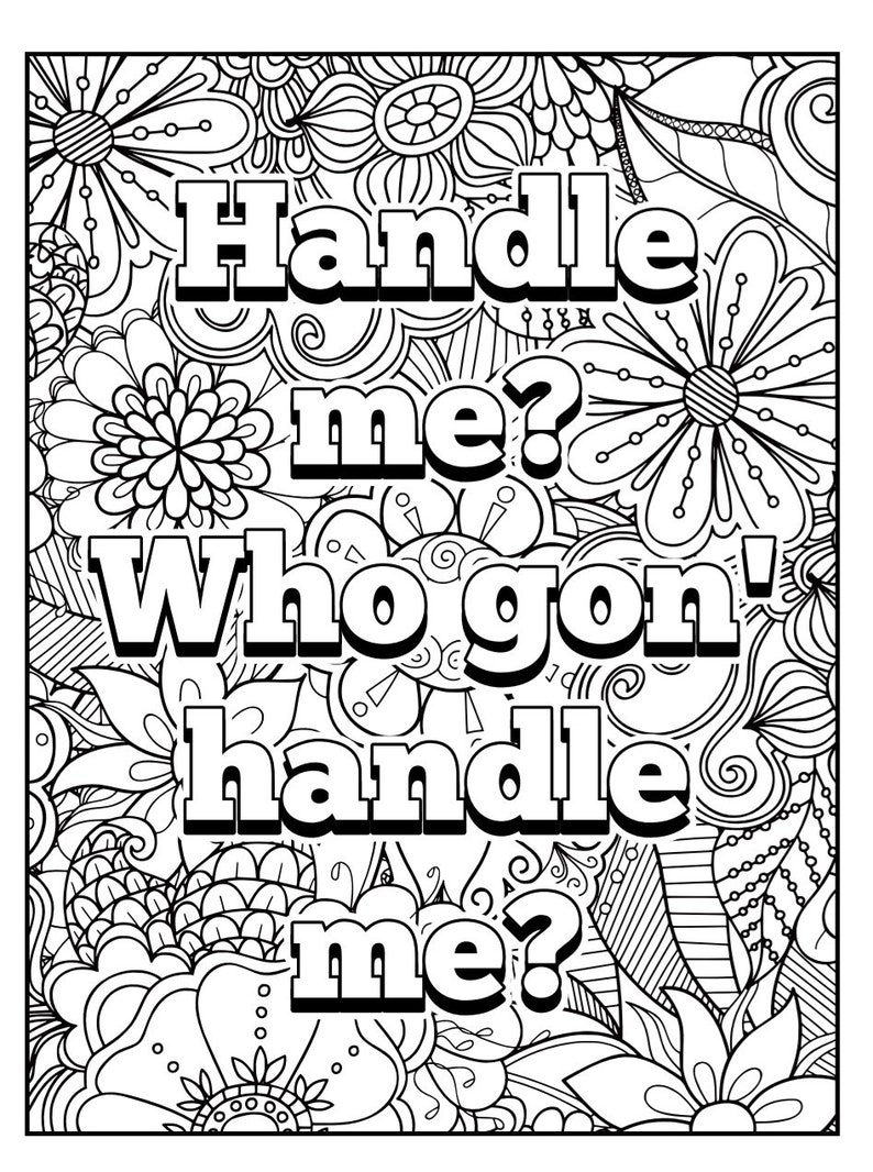 10 Megan Thee Stallion Curse Words Coloring Pages |coloring Pages Printable | Swear Word ...