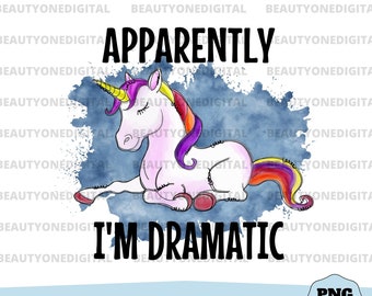 Dramatic Unicorn Png - Etsy