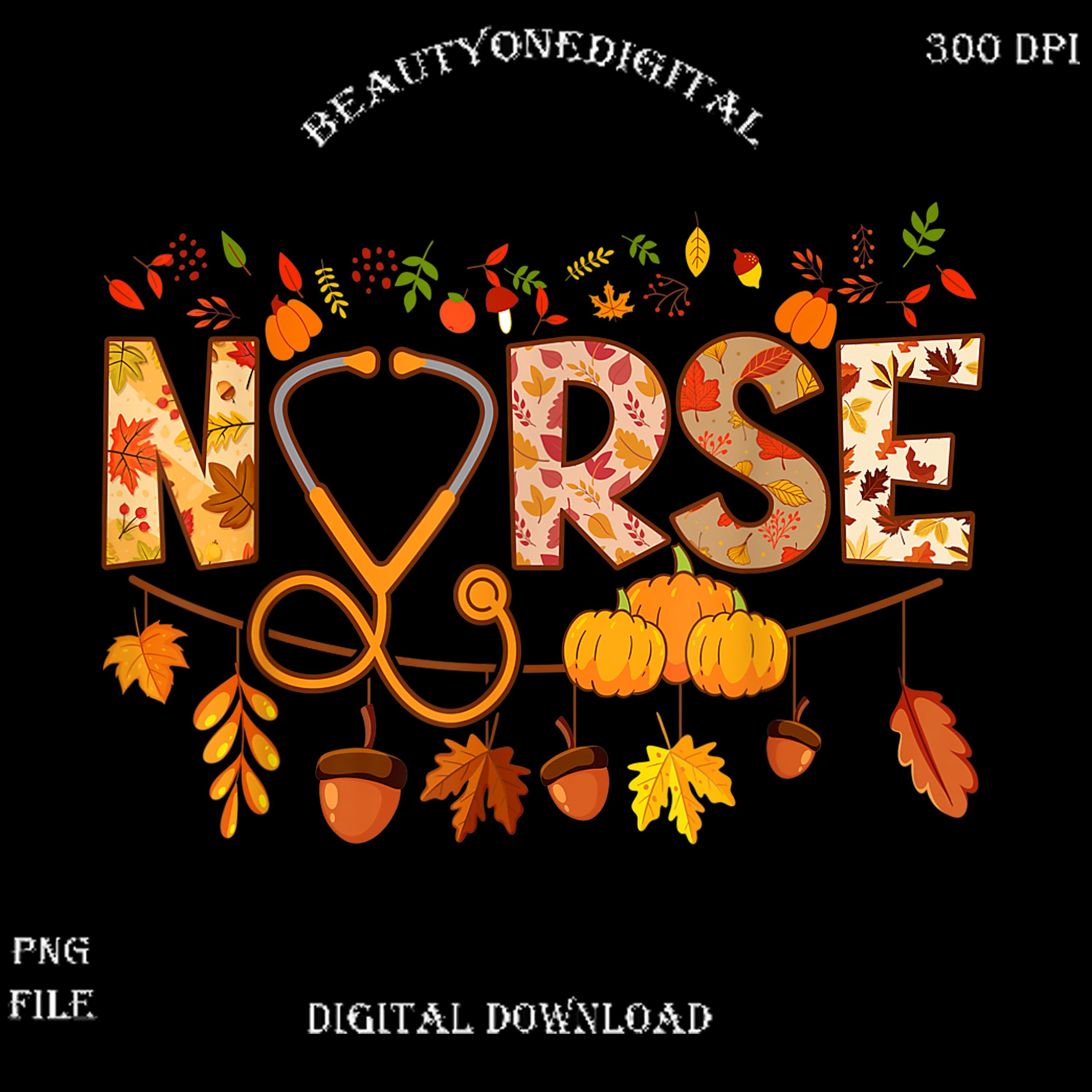 Nurse Thanksgiving Health Clipart Worker Nursing Png Fall - Etsy