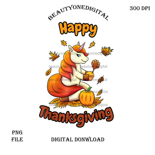 Thanksgiving Unicorn - Etsy