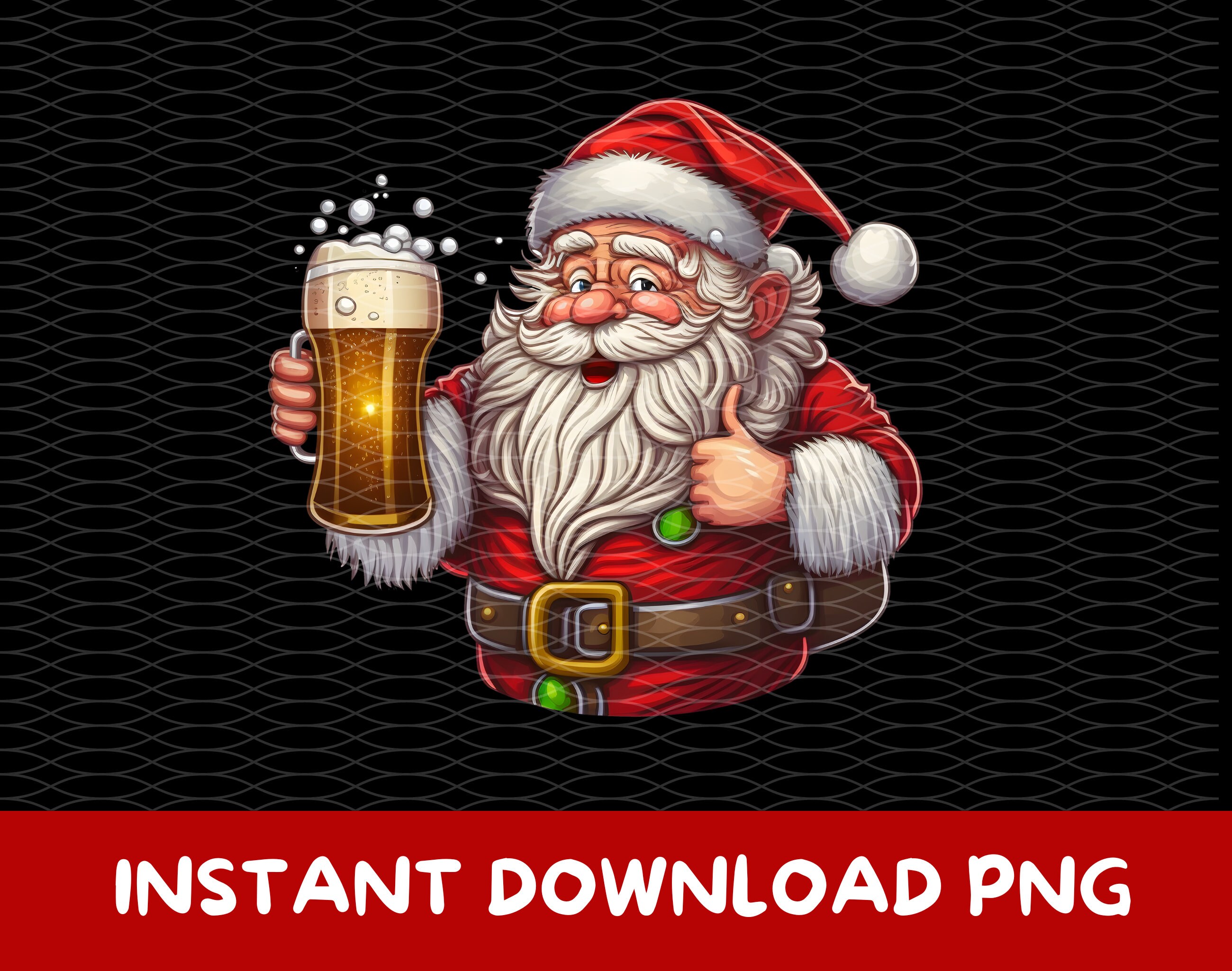 Santa Claus Drinking Beer