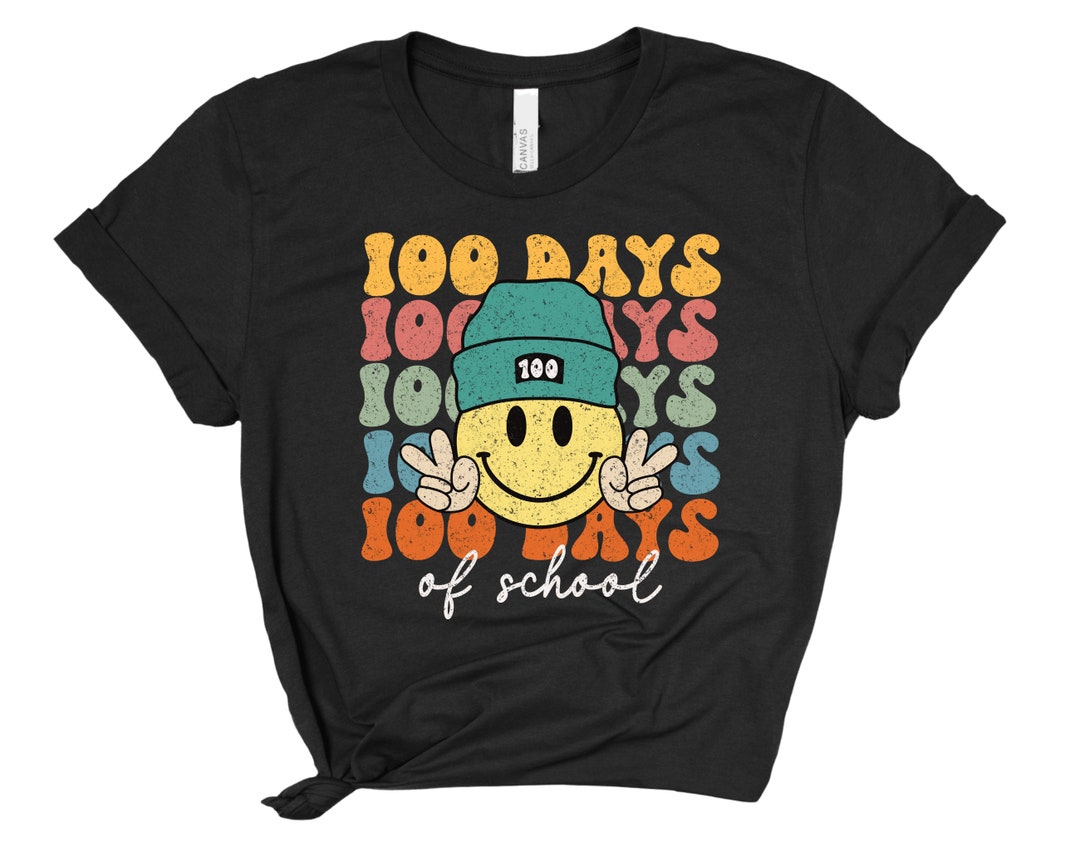 Retro Smiley 100th Day of School for Teacher and Kids, 100 Days Smarter ...